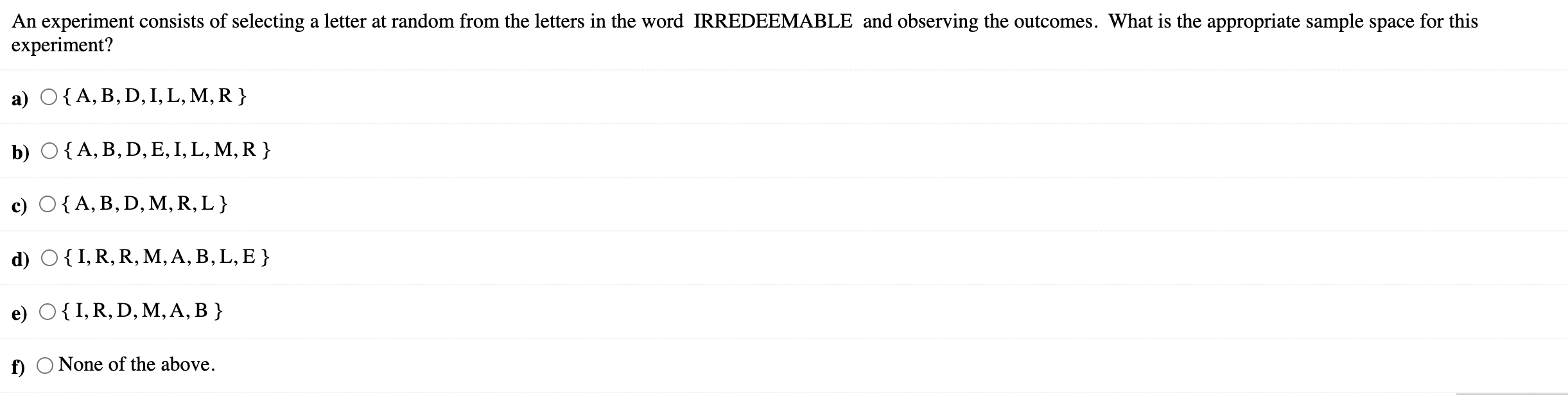 Solved An experiment consists of selecting a letter at | Chegg.com