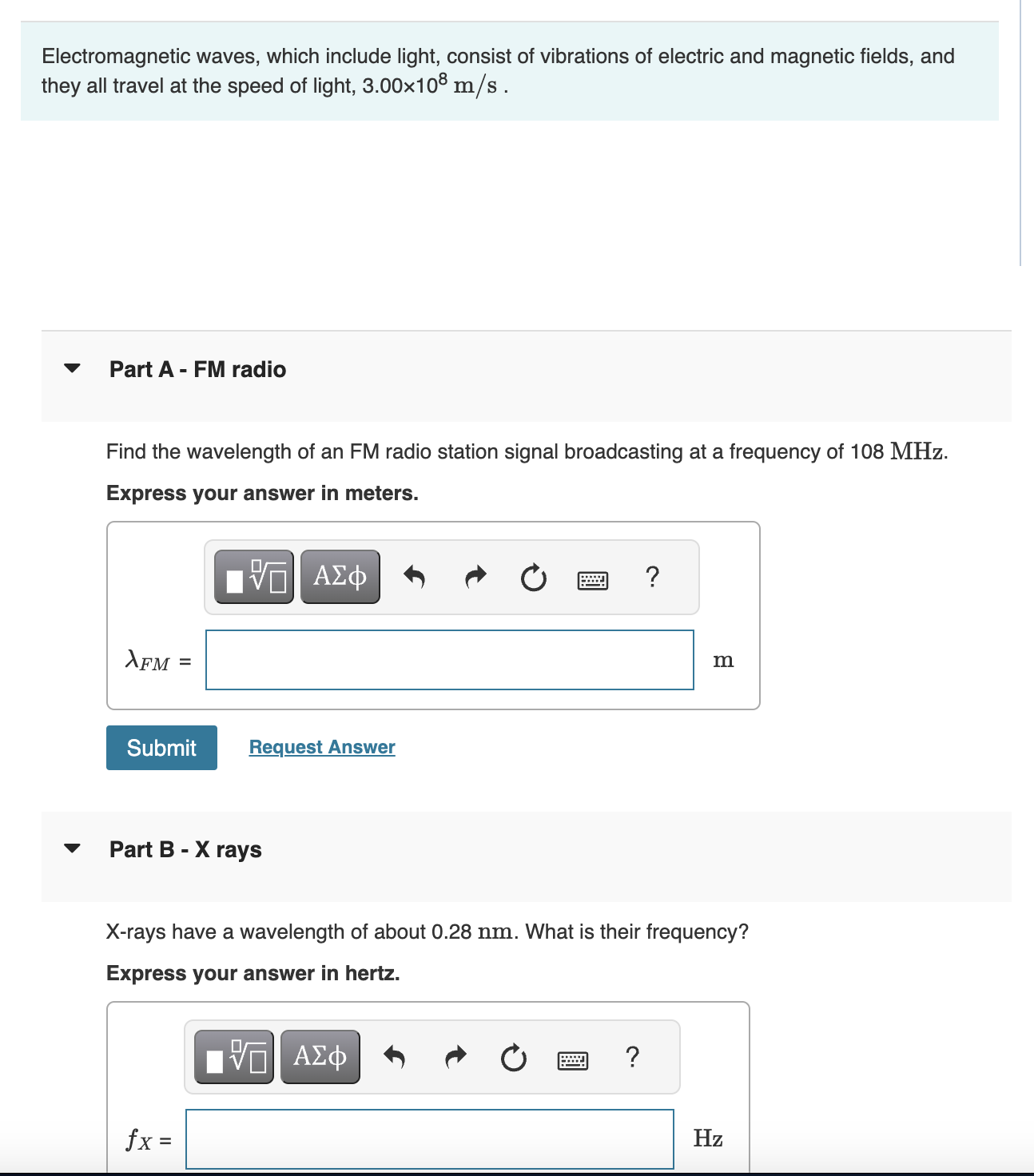 Solved Electromagnetic waves, which include light, consist | Chegg.com