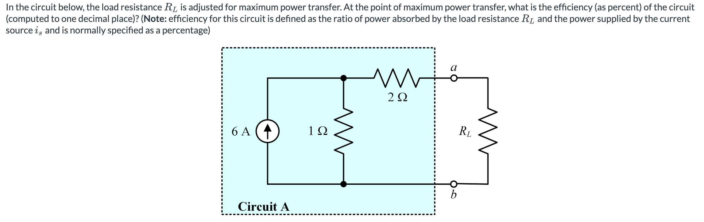 Solved In the circuit below, the load resistance RL is | Chegg.com