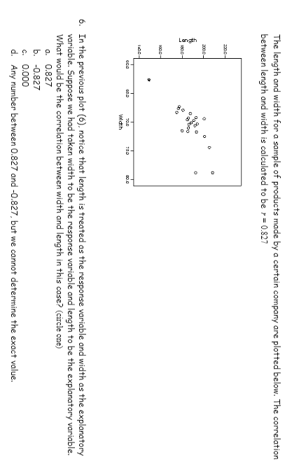 Solved Length The length and width for a sample of products | Chegg.com