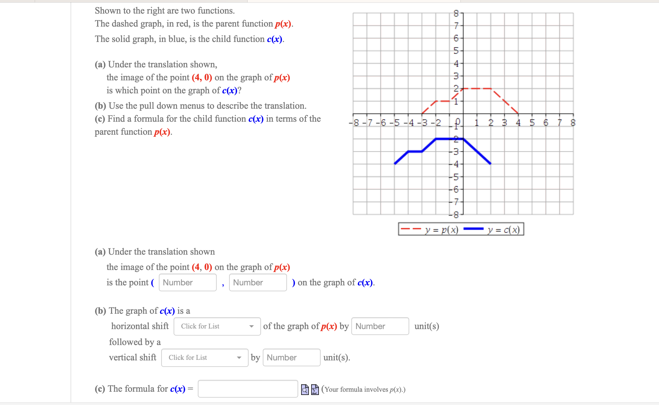 Solved Shown to the right are two functions. The dashed | Chegg.com
