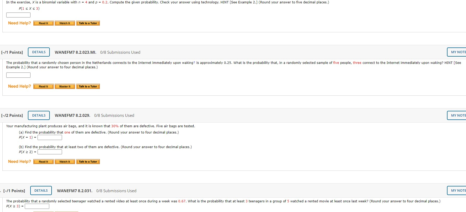Solved In the exercise, X is a binomial variable with n = 4 | Chegg.com