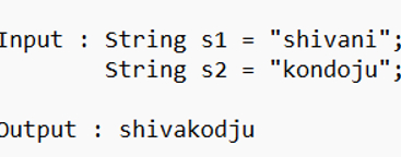 Input : String s1 = ﻿shivani; ﻿String s2 = | Chegg.com