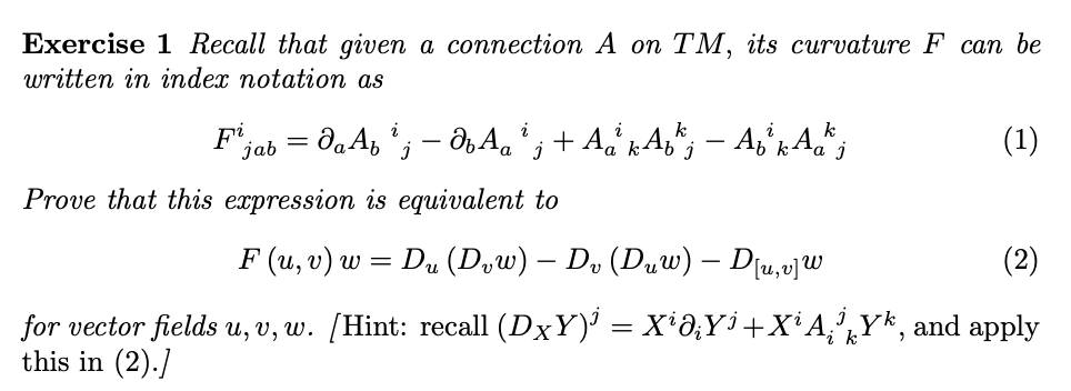 Solved Differential Geometry: Please answer the exercise. | Chegg.com