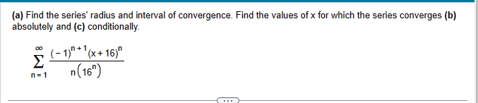 Solved A Find The Series Radius And Interval Of