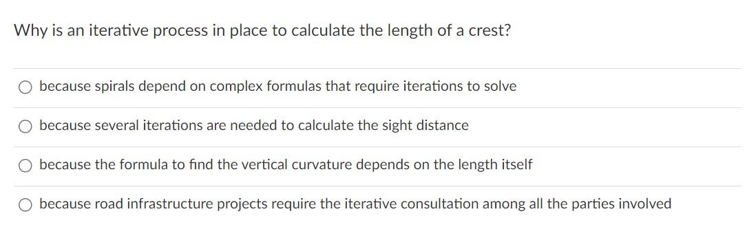 Solved Why is an iterative process in place to calculate the | Chegg.com