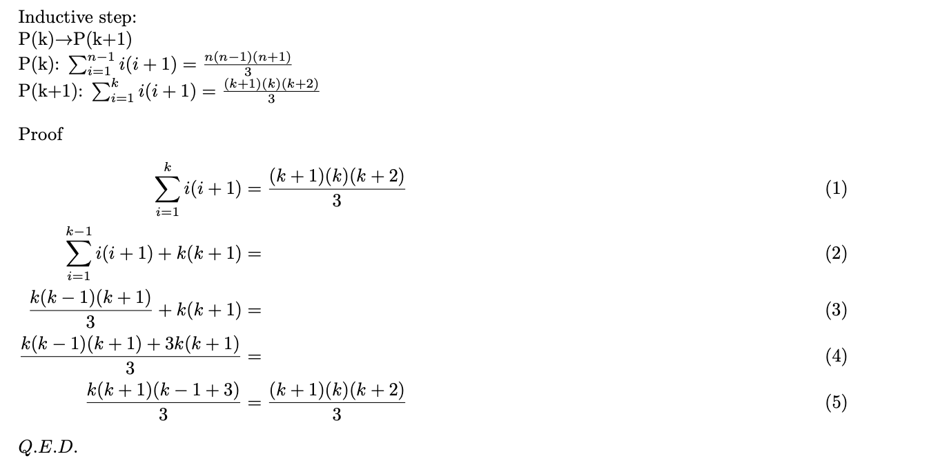 Solved Below is an attempt at a weak induction proof. There | Chegg.com