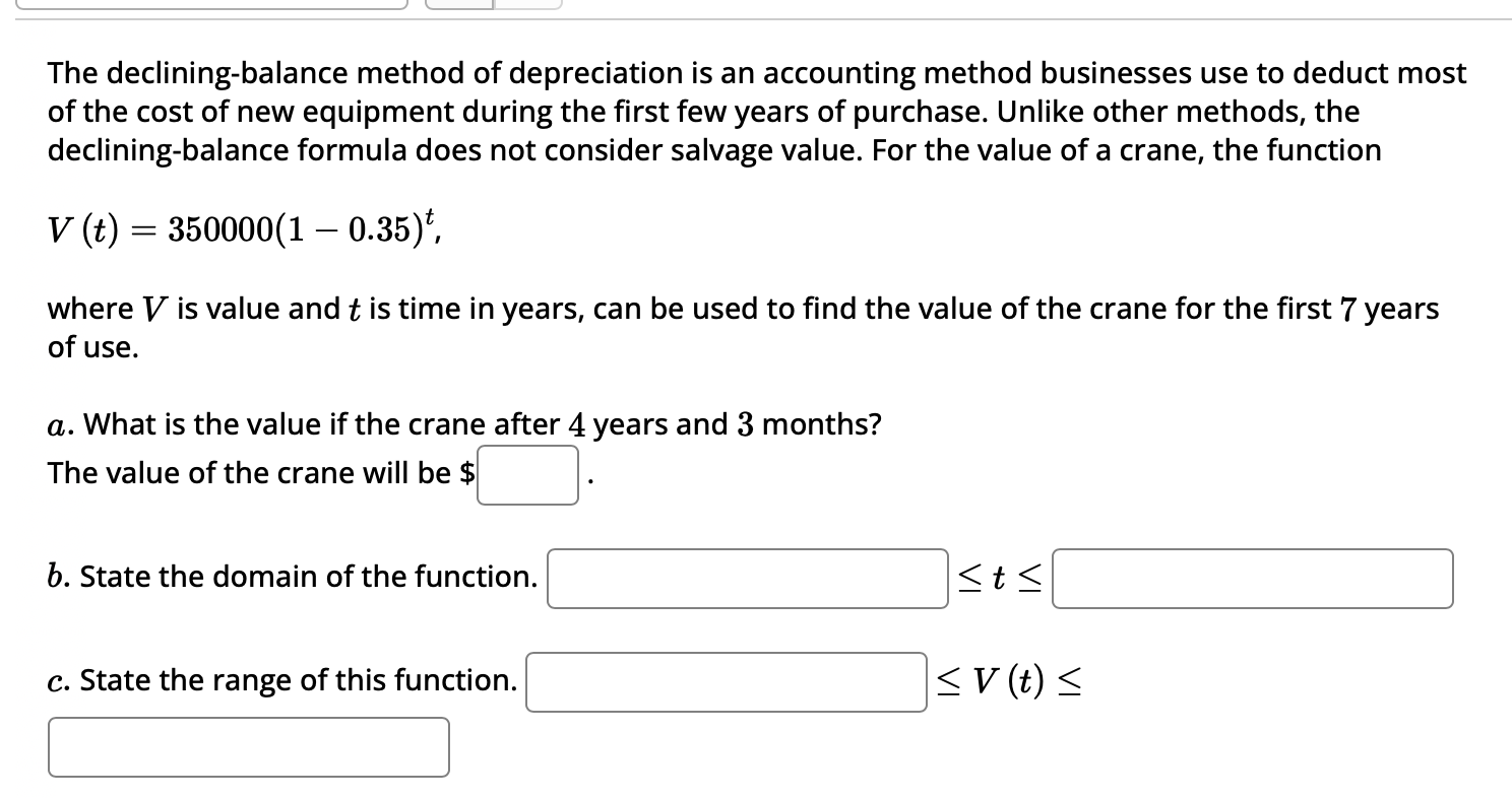 Solved The declining-balance method of depreciation is an | Chegg.com