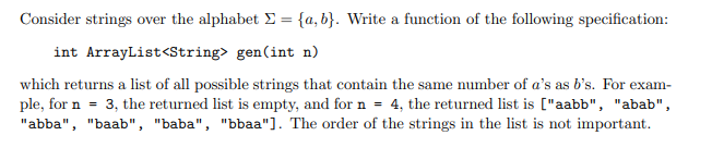 Solved Consider strings over the alphabet S = {a,b}. Write a | Chegg.com
