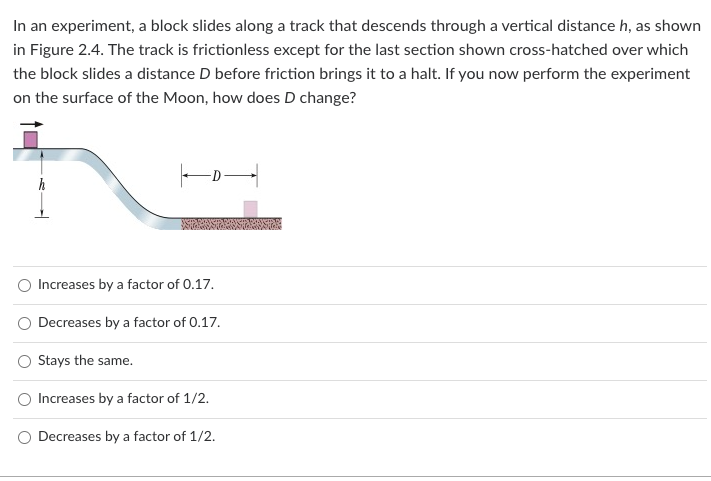 Solved In an experiment, a block slides along a track that | Chegg.com