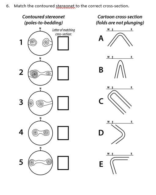 Solved 6. Match the contoured steregnet to the correct | Chegg.com