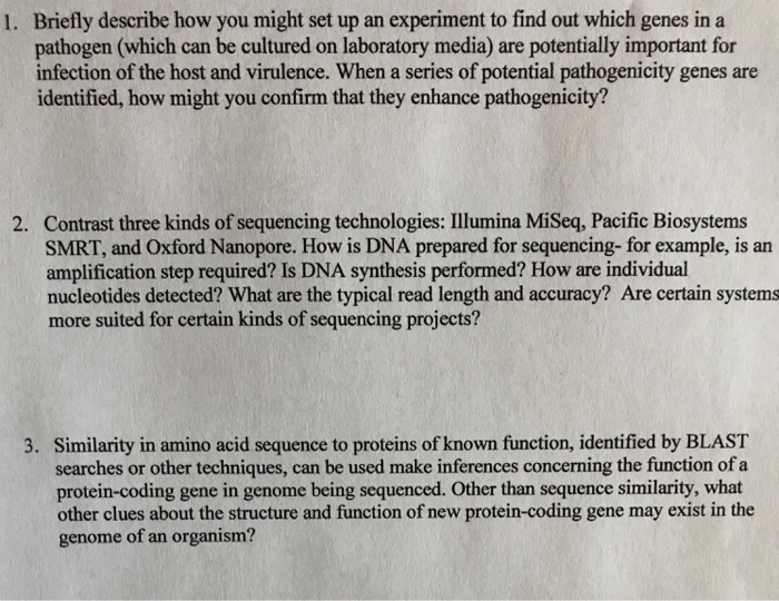 Solved Briefly describe how you might set up an experiment | Chegg.com