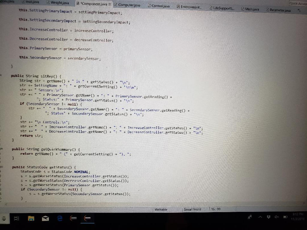 Solved Debug Space shuttle in Java. Consists of public | Chegg.com