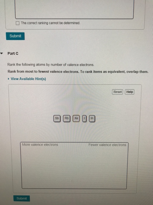 Solved Part A Rank the following elements by atomic radius | Chegg.com