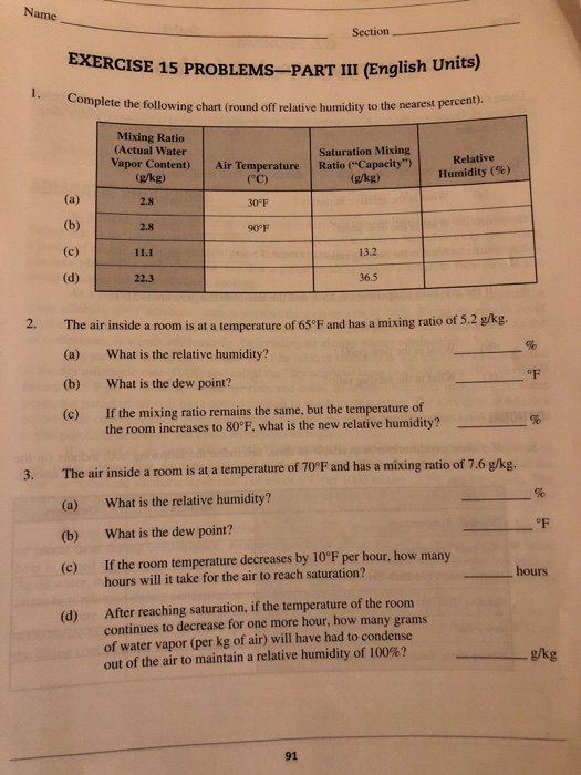 Solved Name Section - EXERCISE 15 PROBLEMS-PART III (English | Chegg.com Solved Name Section - EXERCISE 15 PROBLEMS-PART III (English | Chegg.com