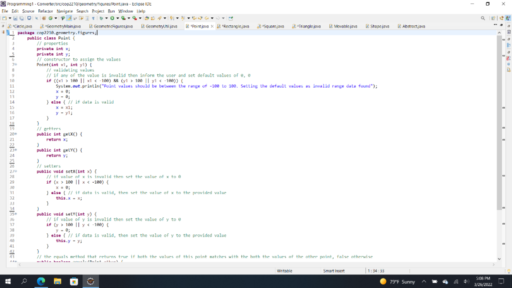 Solved This is Java, let me know if I need to provide | Chegg.com