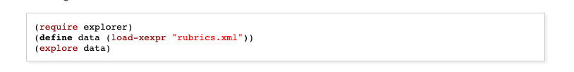 Solved (require explorer) (define data (load-xexpr | Chegg.com