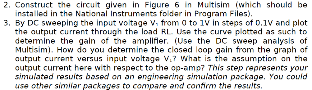 Solved Equipment Used 1 NI Multisim (installed on your PC | Chegg.com