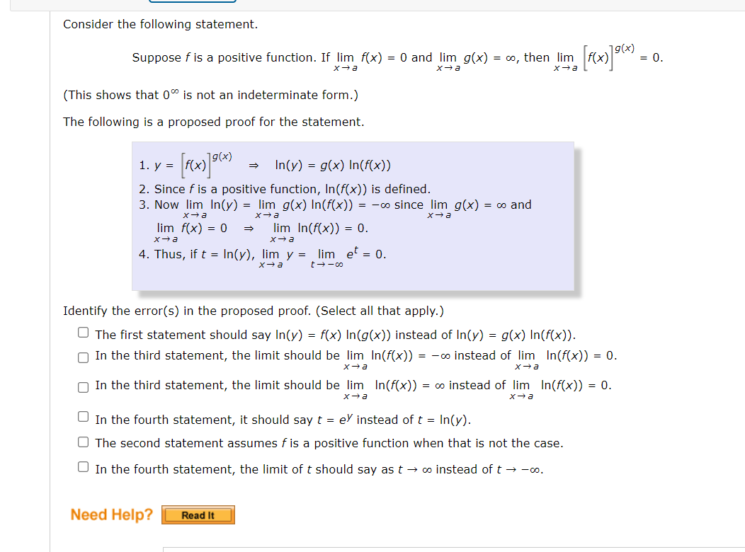 Solved Consider the following statement. Suppose f is a | Chegg.com