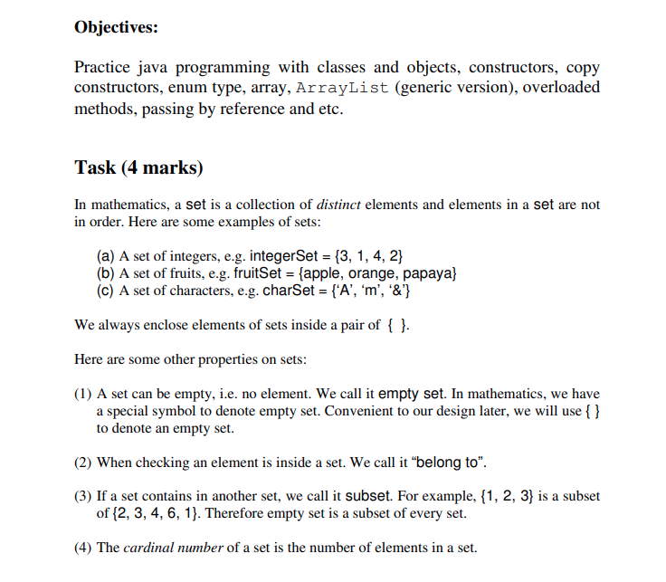 Objectives: Practice java programming with classes | Chegg.com