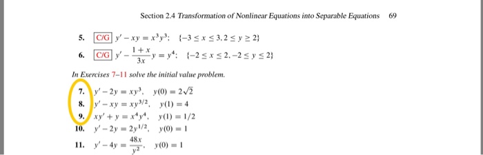Solved Section 2.4 Transformation of Nonlinear Equations | Chegg.com