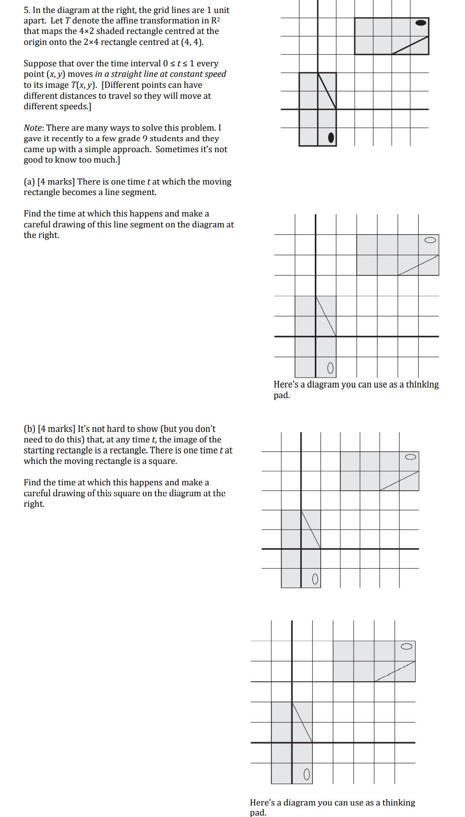 Solved In the diagram at the right, the grid lines are 1 | Chegg.com