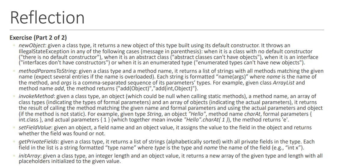Solved Reflection Exercise (Part 1 of 2) Write the | Chegg.com