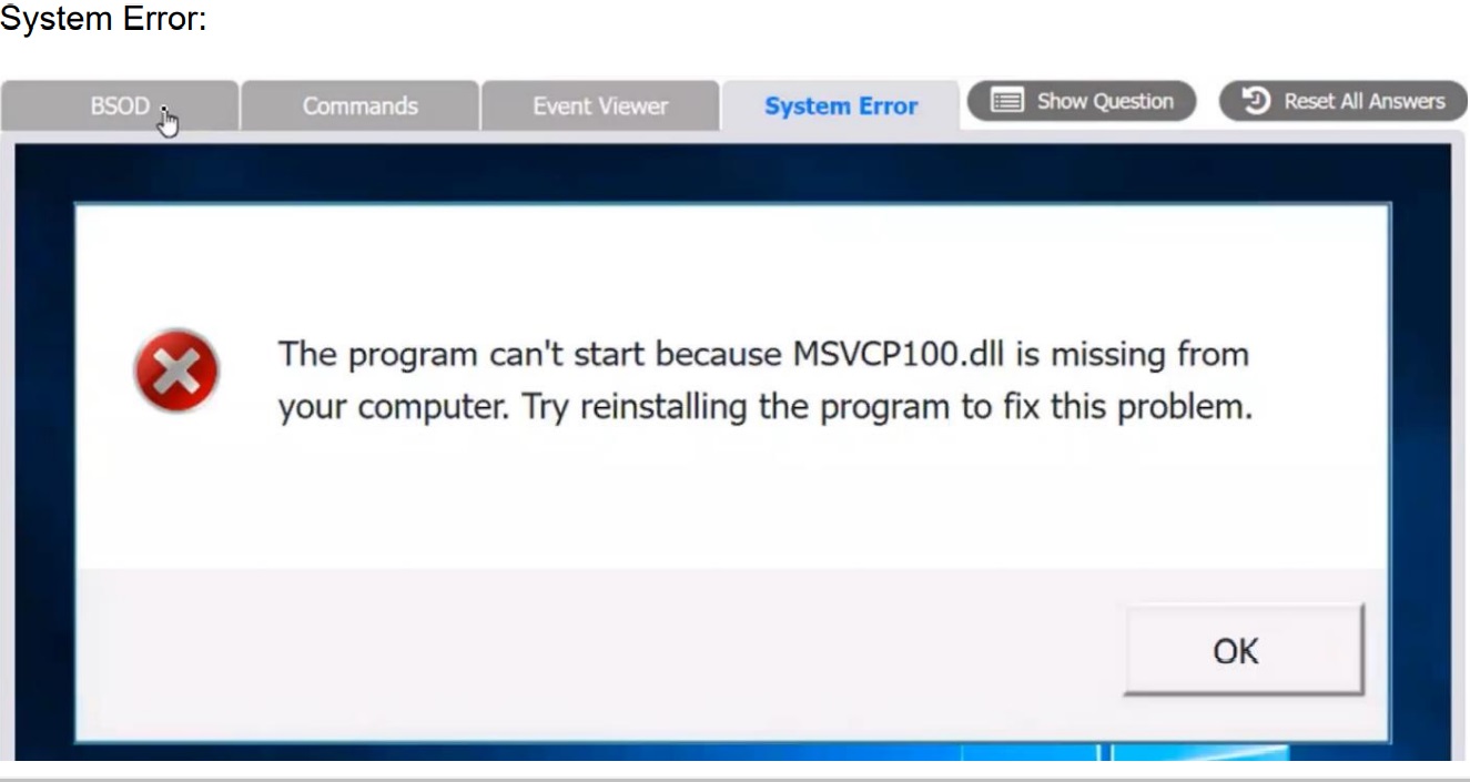 Solved A user reports that after a recent software | Chegg.com