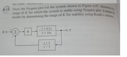 Solved the same,' งเเบน" 2t Draw the Nyquist plot for the | Chegg.com