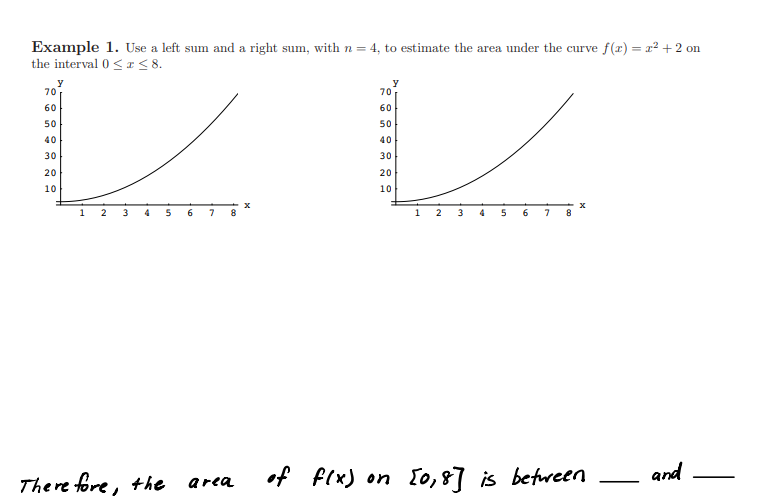 Solved Use a left sum and a right sum, w ith n = 4, to | Chegg.com