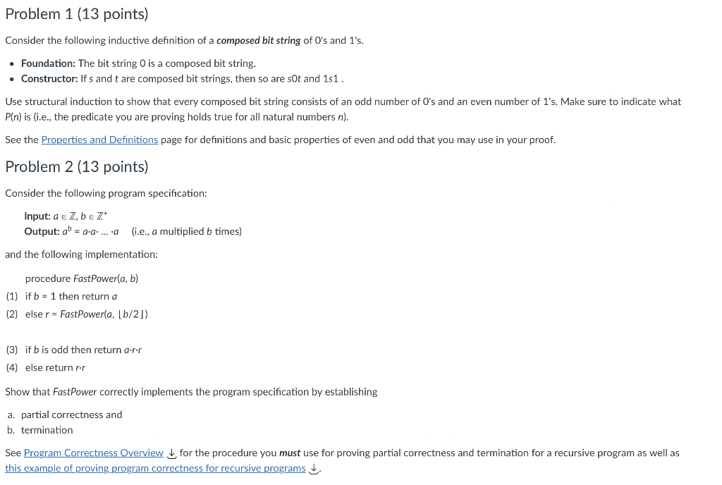 Solved Problem 1 (13 points) Consider the following | Chegg.com
