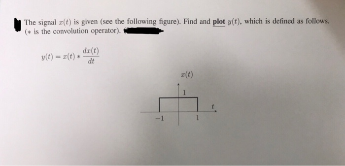 Solved The signal r(t) is given (see the following figure). | Chegg.com