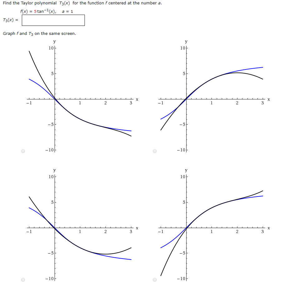 Solved Find the Taylor polynomial T3(x) for the function f | Chegg.com