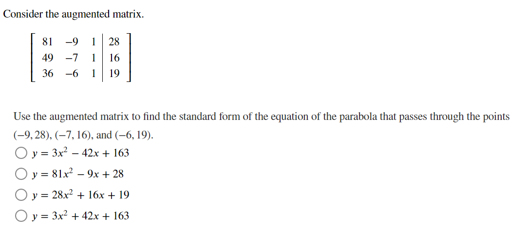 Solved Consider the augmented matrix. | Chegg.com