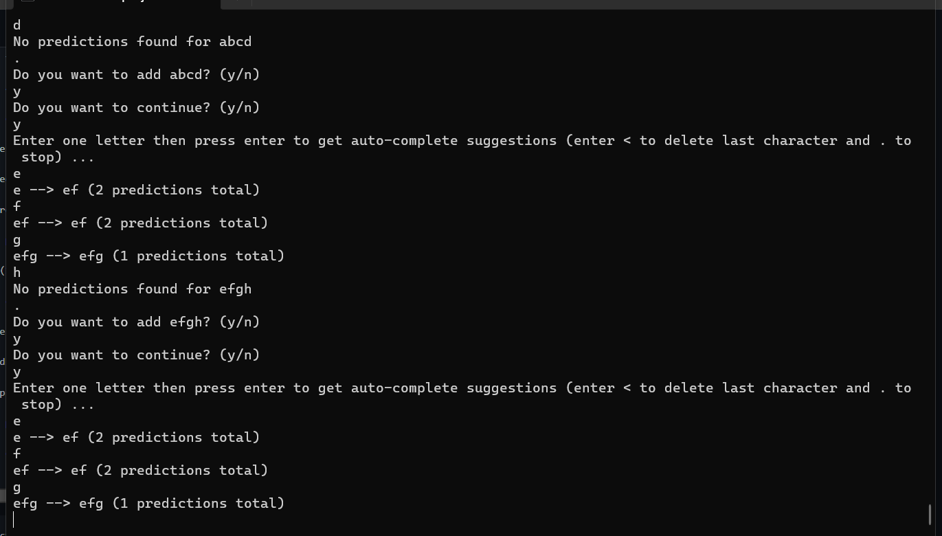 Solved Enter one letter then press enter to get | Chegg.com