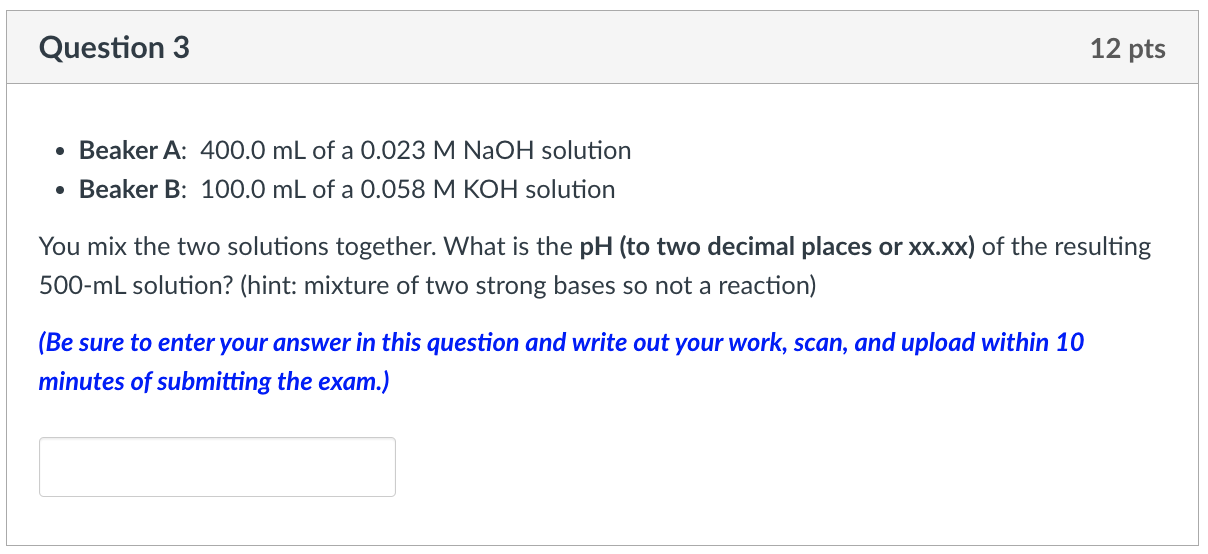 Solved - Beaker A: \\( 400.0 \\mathrm{~mL} \\) of a \\( | Chegg.com
