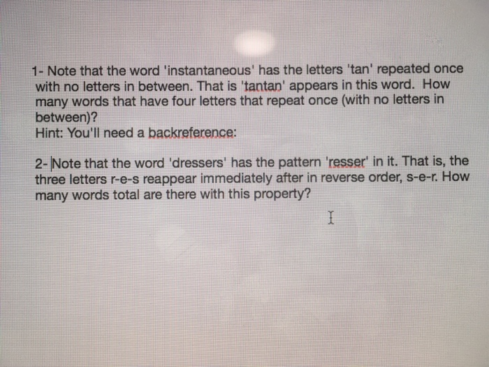 Solved 1-Note that the word 'instantaneous' has the letters | Chegg.com