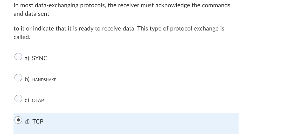 Solved In most data-exchanging protocols, the receiver must | Chegg.com