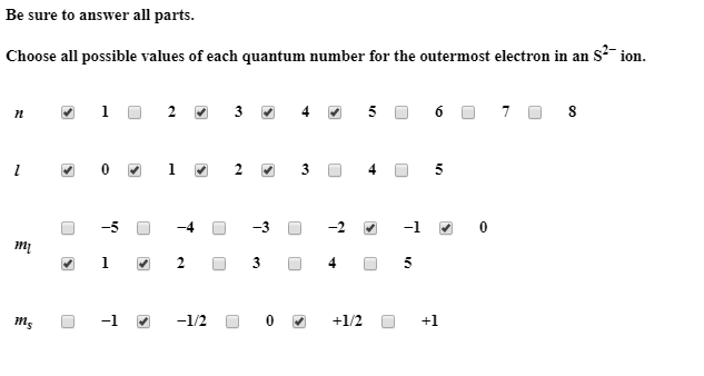 Solved Be sure to answer all parts. Choose all possible | Chegg.com