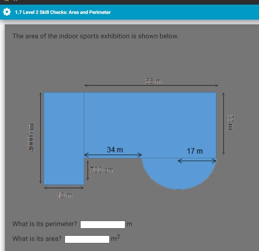 Solved 1.3 Level 2 Skill Checks: Area and Perimeter You have | Chegg.com
