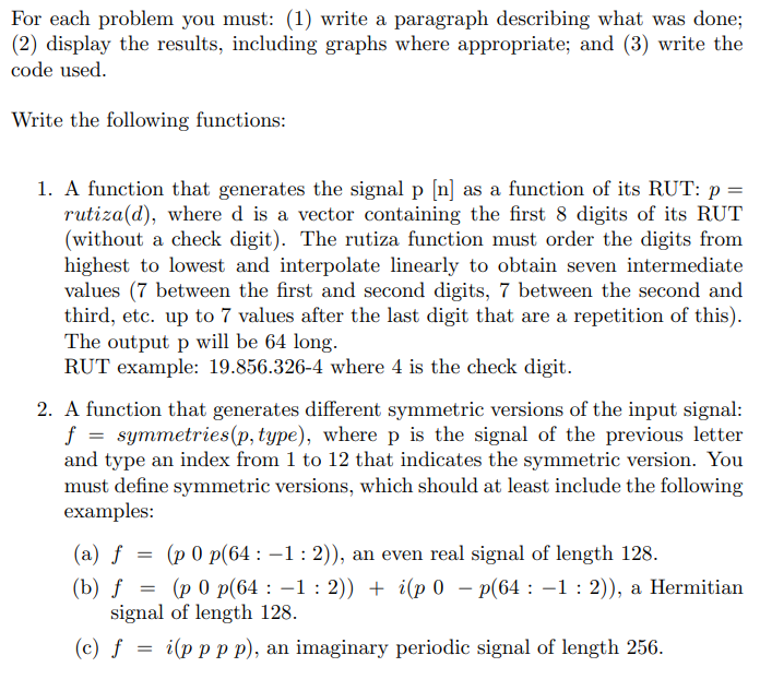 For each problem you must: (1) write a paragraph | Chegg.com