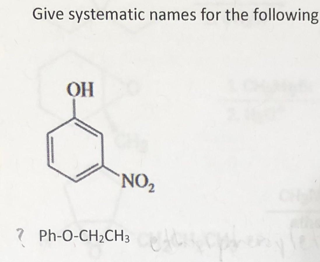 Solved Give systematic names for the following OH NO, 7 | Chegg.com