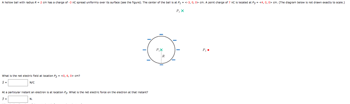 Solved A hollow ball with radius R = 2 cm has a charge of -3 | Chegg.com