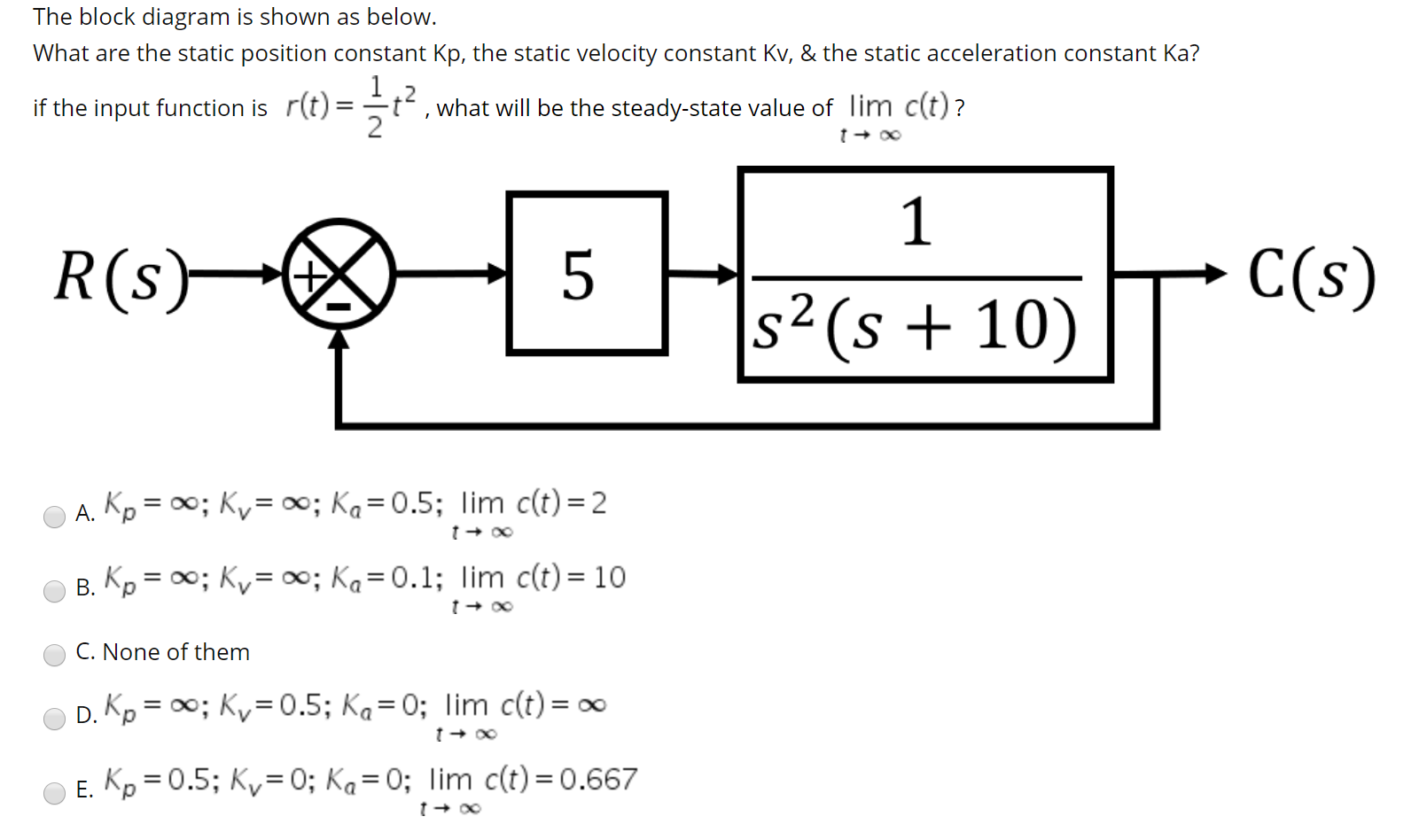 Solved The block diagram is shown as below. What are the | Chegg.com