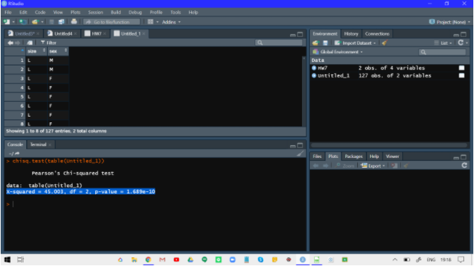 Solved HW7 - Notepad Eile Edit Format View Help 'Sex' 'L>R' | Chegg.com
