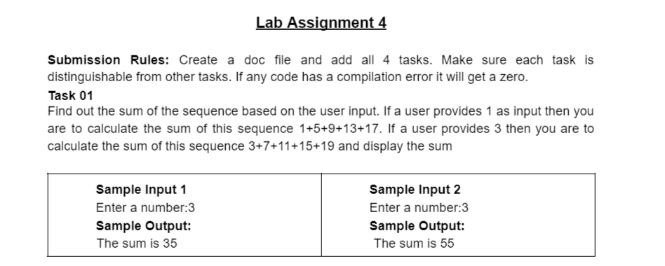 Solved Lab Assignment 4 Submission Rules: Create a doc file | Chegg.com