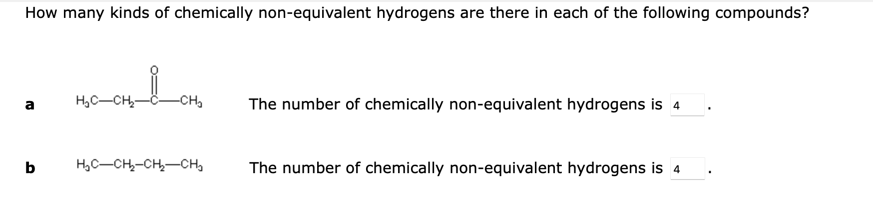 Solved How many kinds of chemically non-equivalent hydrogens | Chegg.com