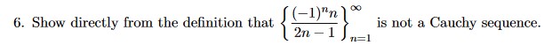 Solved 6. Show directly from the definition that | Chegg.com