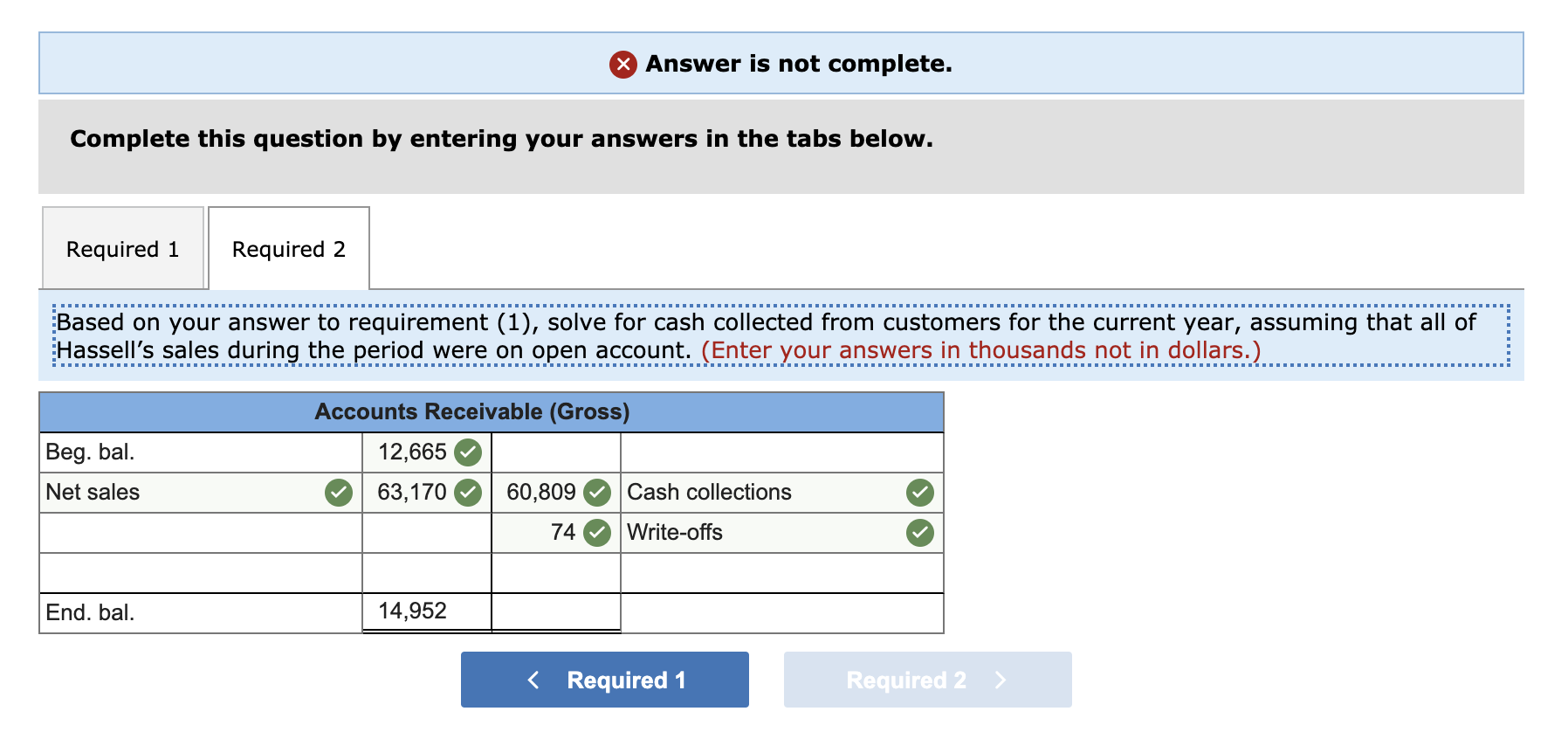 Solved On its recent financial statements, Hassell Fine | Chegg.com