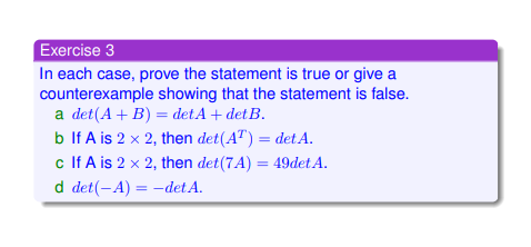 Solved Exercise 3 In each case, prove the statement is true | Chegg.com
